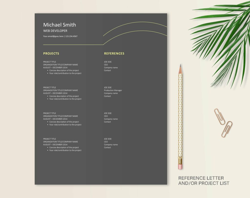 Developer Resume Template Word – MasterBundles
