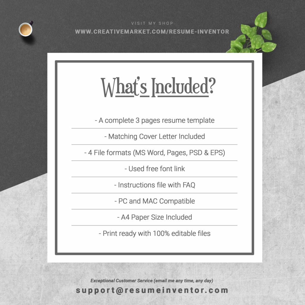 Resume Template Word – MasterBundles