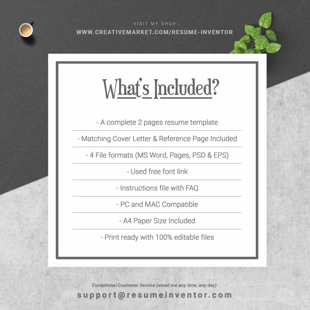 Clean Resume / CV Template – MasterBundles