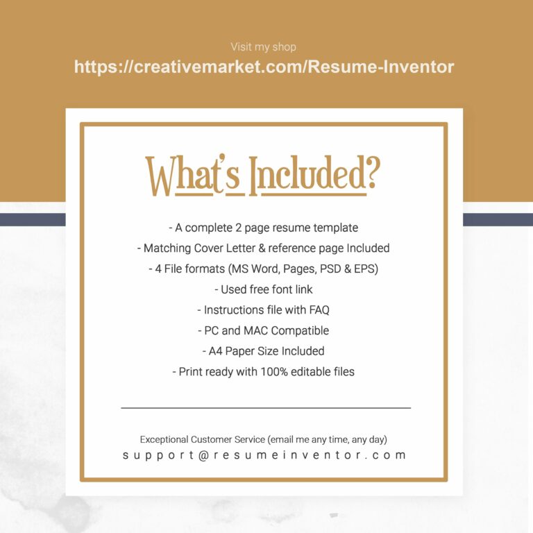 Professional & Clean Resume Template – MasterBundles
