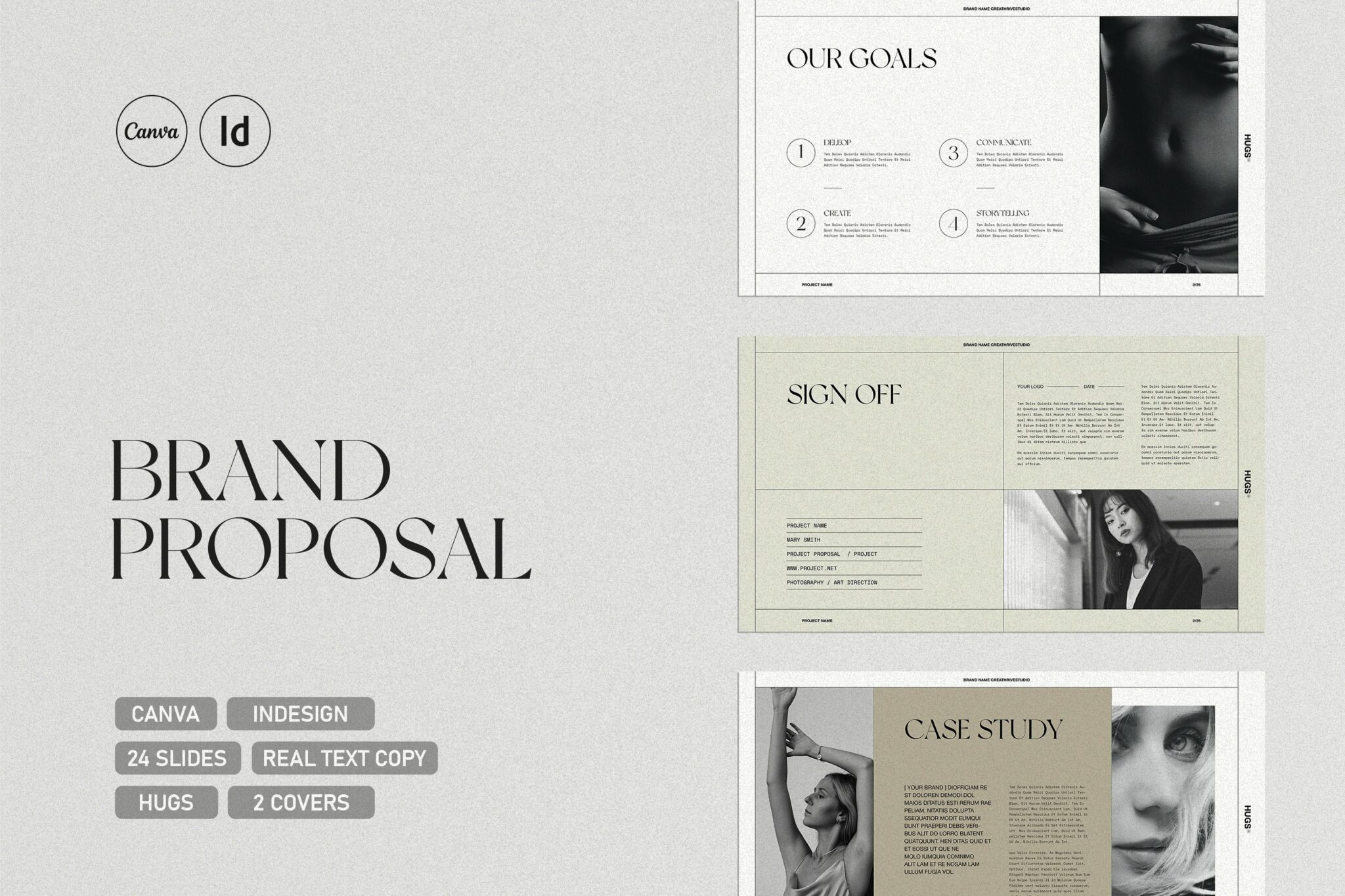HUGS | Brand Proposal – MasterBundles