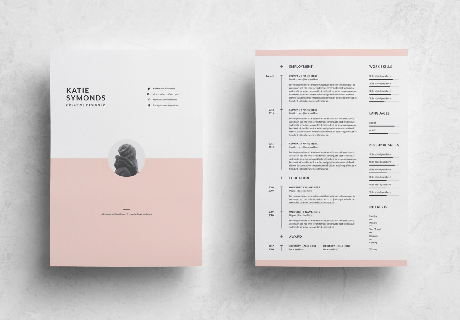 Word Resume & Cover Letter Template – MasterBundles