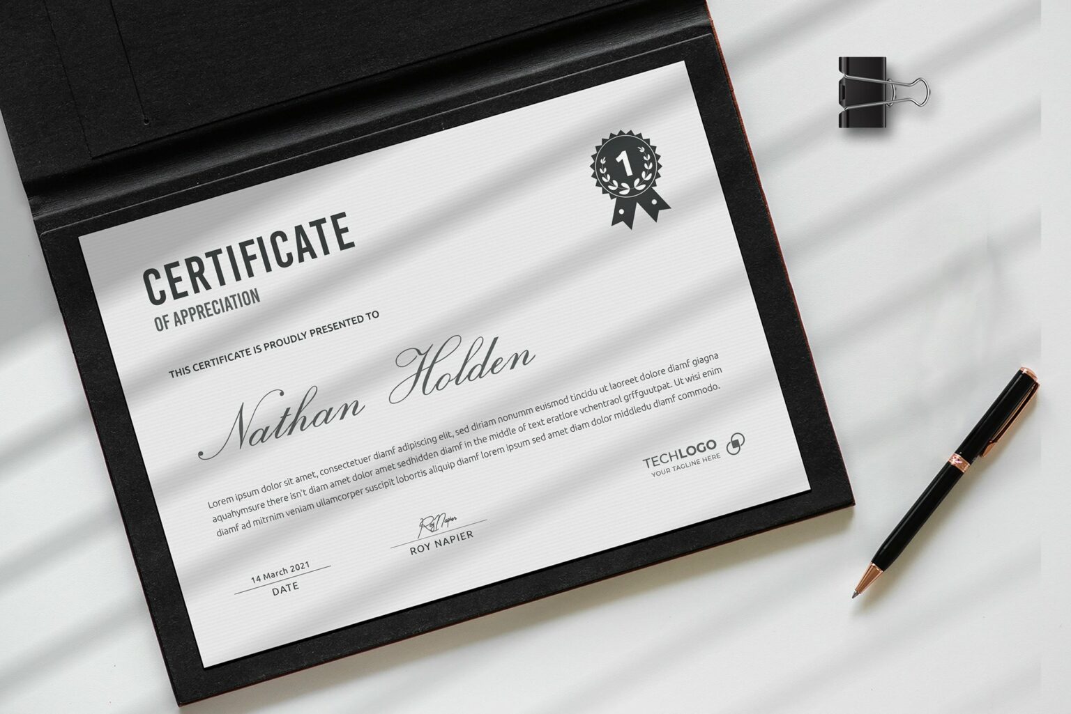 Clean Certificate Template – MasterBundles