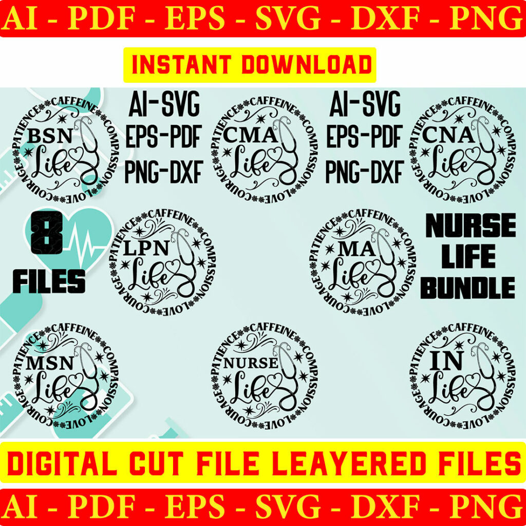 Nurse Life SVG Designs Bundle - MasterBundles