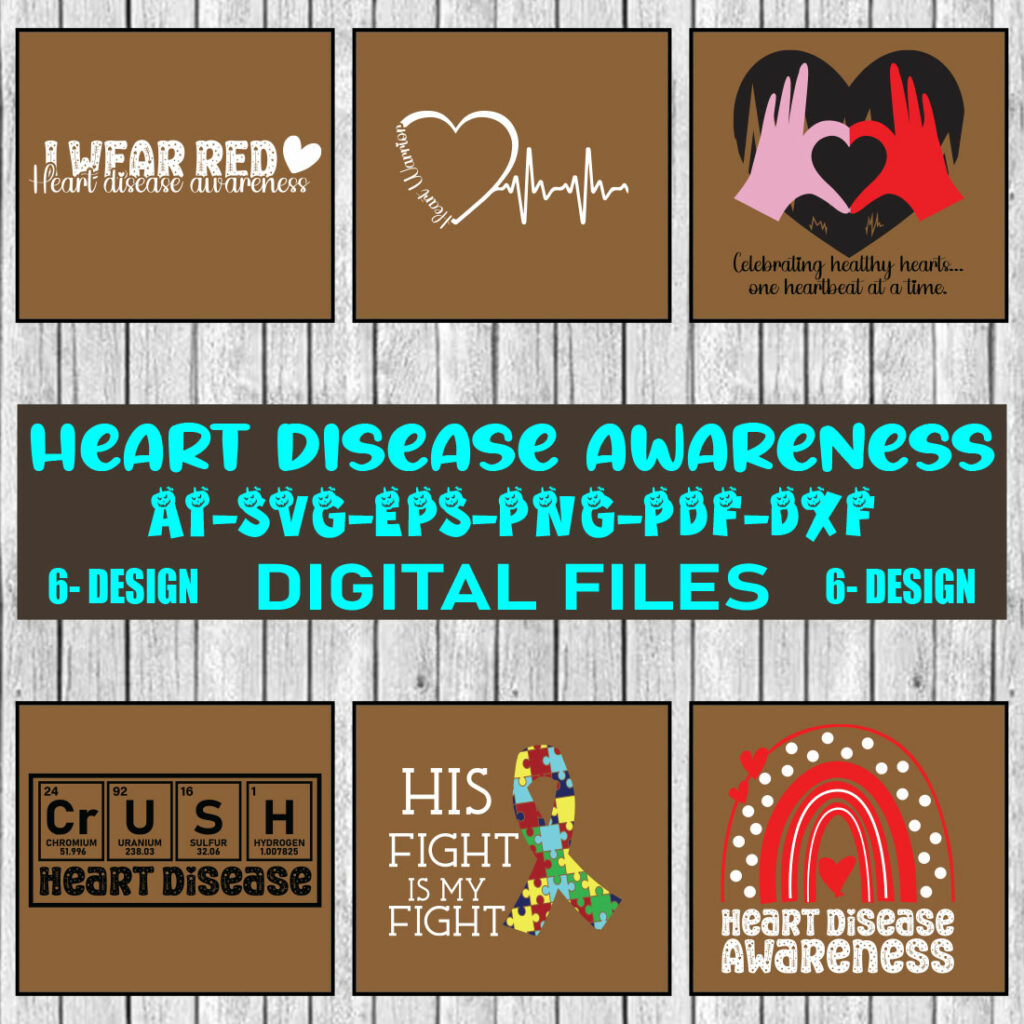 Heart Disease Awareness SVG Files Vol-01 - MasterBundles