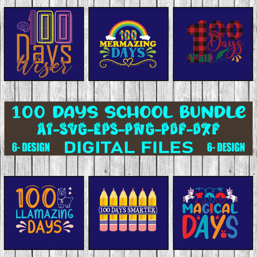 100 Days School T-shirt Design Bundle Vol-3 - MasterBundles