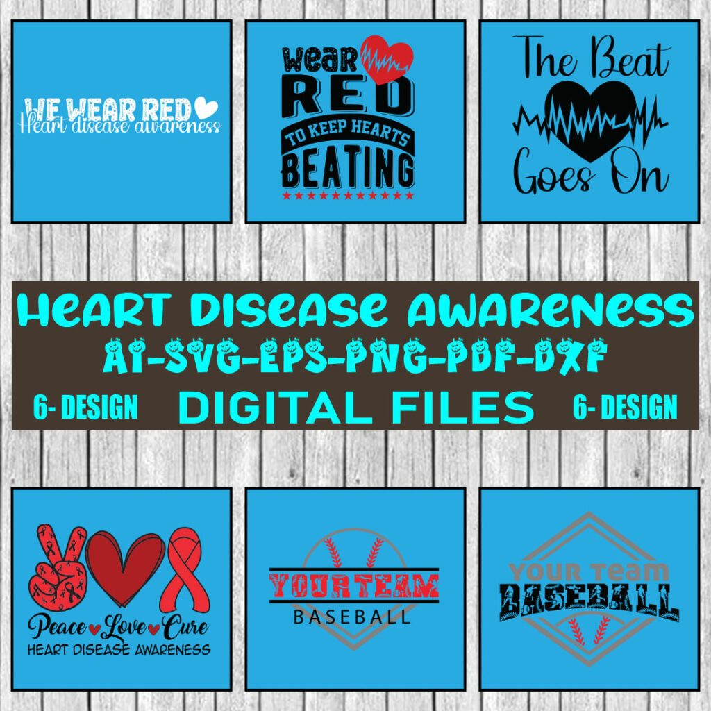 Heart Disease Awareness Svg Files Masterbundles