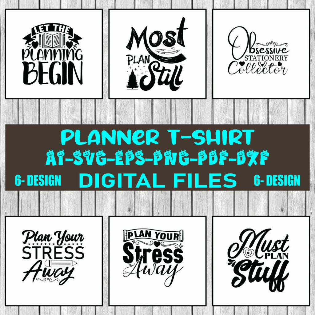 Planner T-shirt Design Bundle Vol-2 - MasterBundles