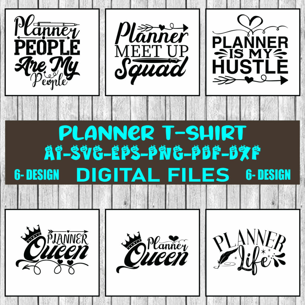 Planner T-shirt Design Bundle Vol-5 - MasterBundles