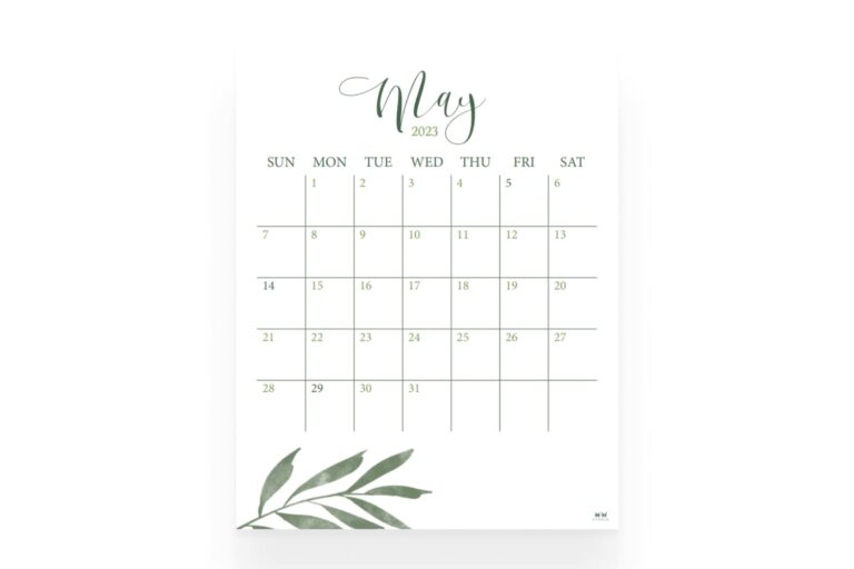 50+ Best May Calendar Templates 2023 - MasterBundles