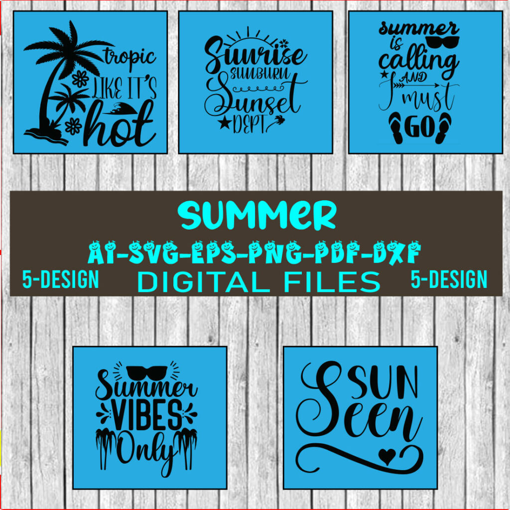 Summer SVG Bundle, Summer Svg, Beach Svg, Summertime Svg, Vacation Svg, Summer Cut Files, Cricut ...
