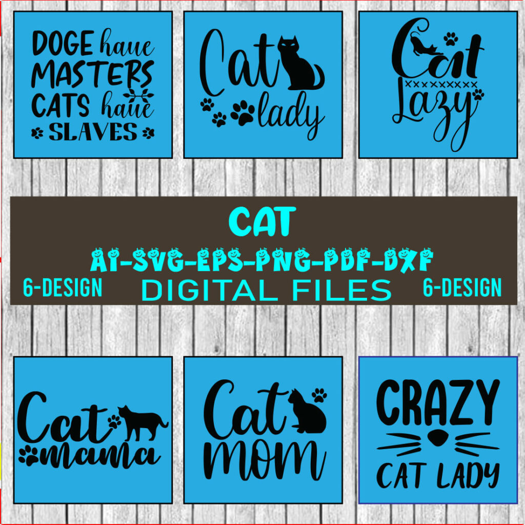 Cat SVG Bundle, Cat Quotes SVG, Mom SVG, Cat Funny Quotes, Mom Life Png ...