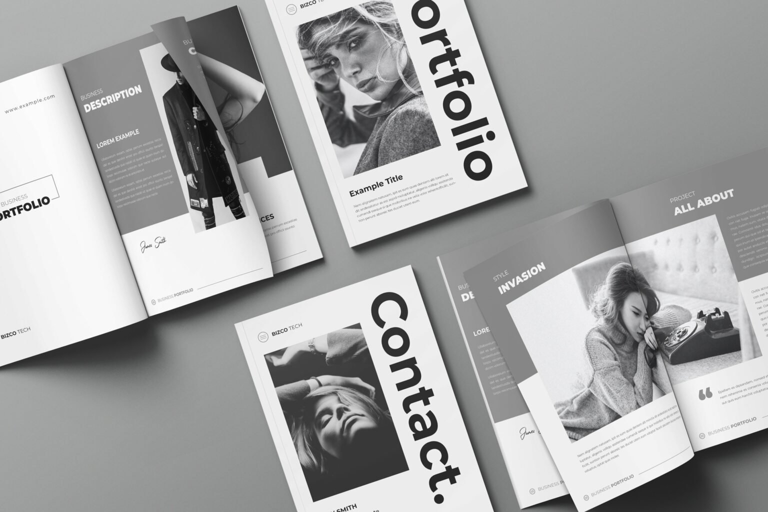 Black Portfolio Template – MasterBundles
