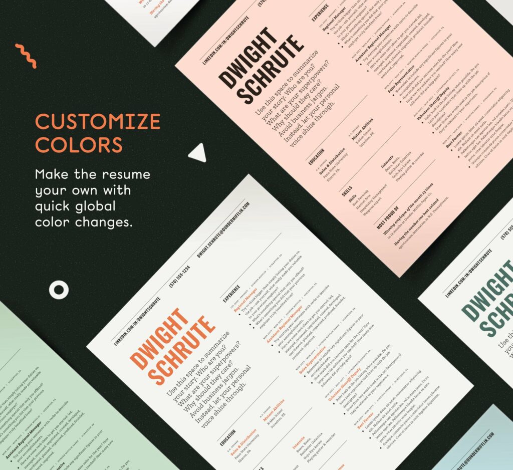 Resume Template Word Pages InDesign – MasterBundles