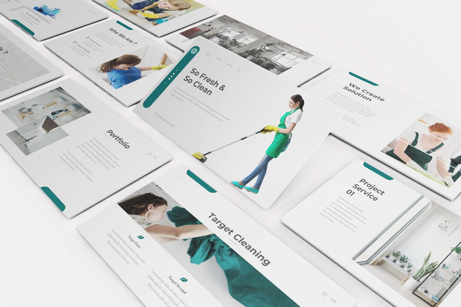 Cleaning Service Powerpoint Template – MasterBundles