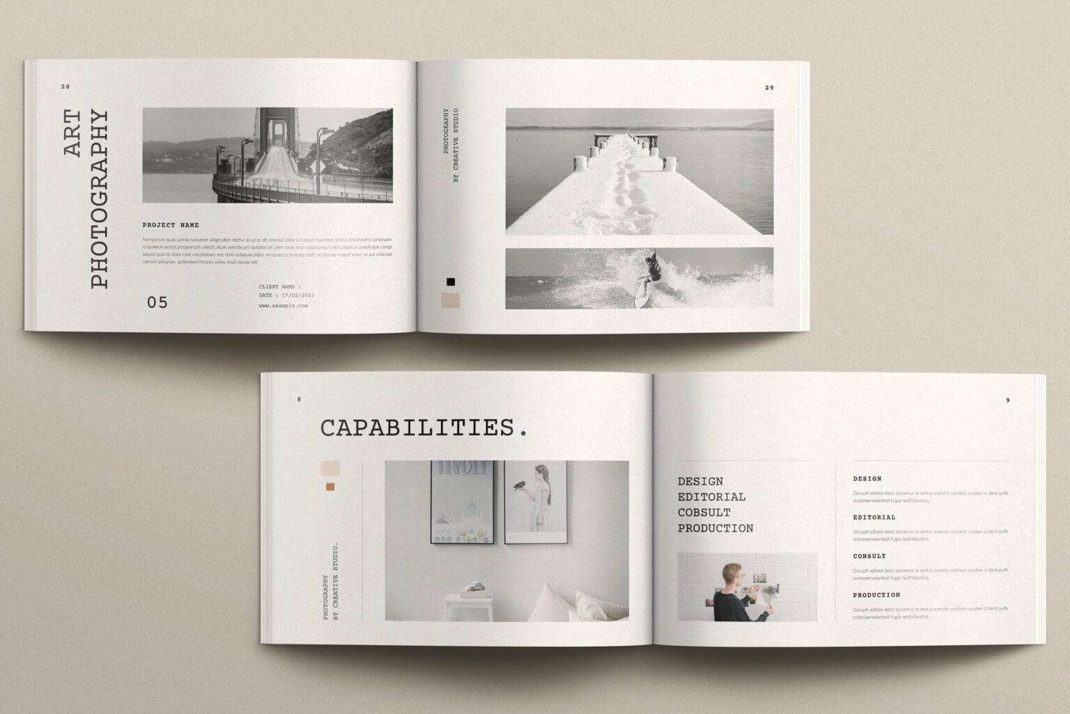 Minimal Portfolio Template Landscape – MasterBundles