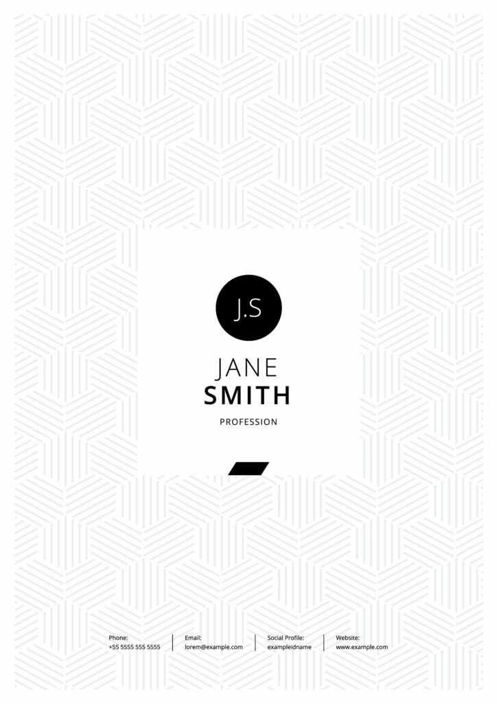 Resume / CV | Minimal Black White – MasterBundles