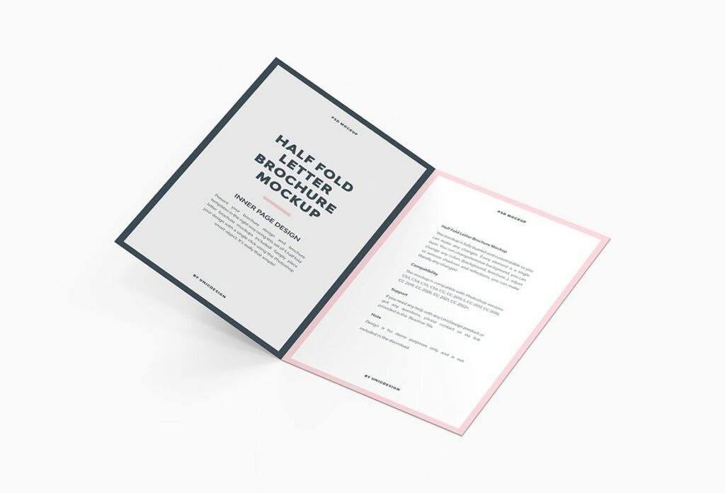 Half Fold Letter Brochure Mockup – MasterBundles
