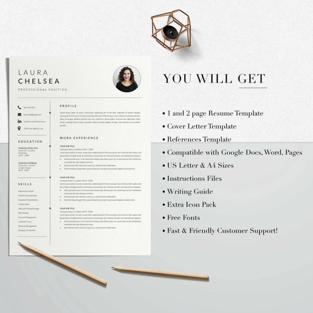 Resume Template with Photo – MasterBundles