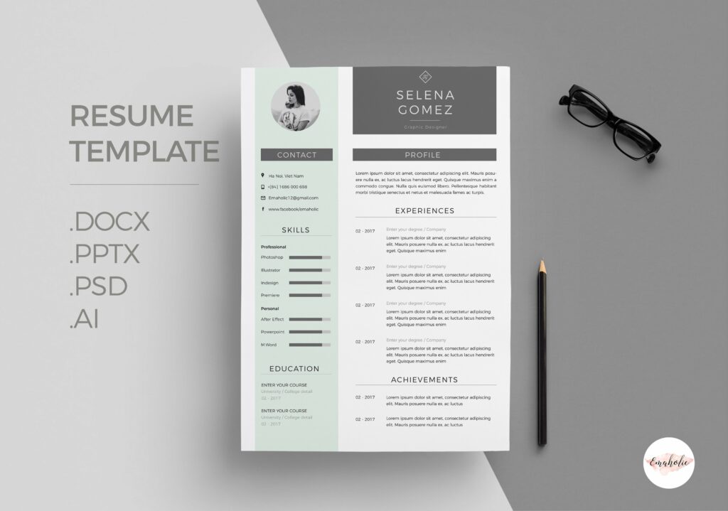 Modern Сook CV Template – MasterBundles