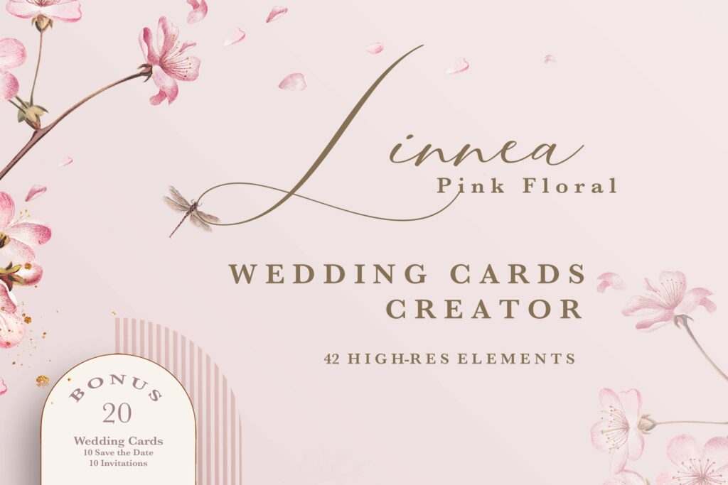Linnea (Pink Wedding Card Creator) – MasterBundles