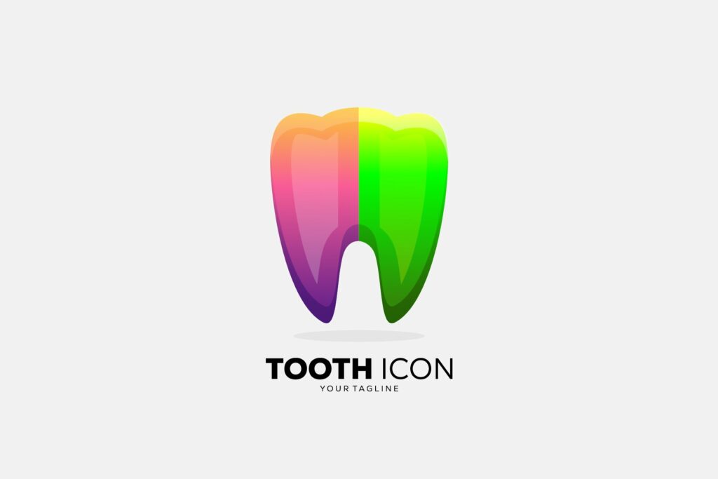 tooth icon template logo gradient – MasterBundles