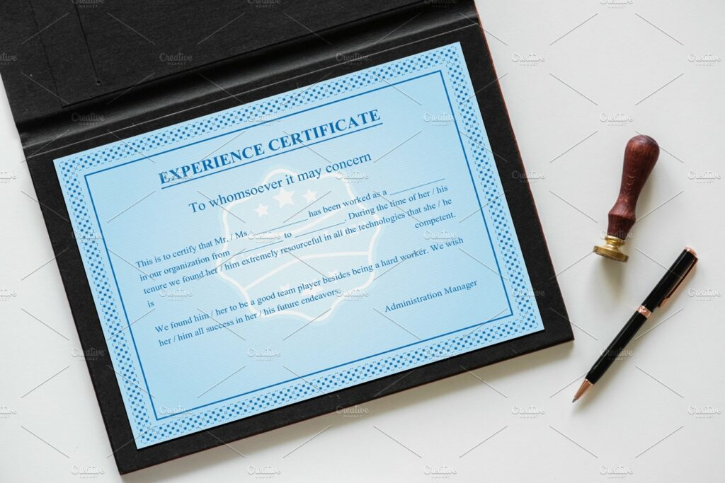 Certificate of Experience Template – MasterBundles