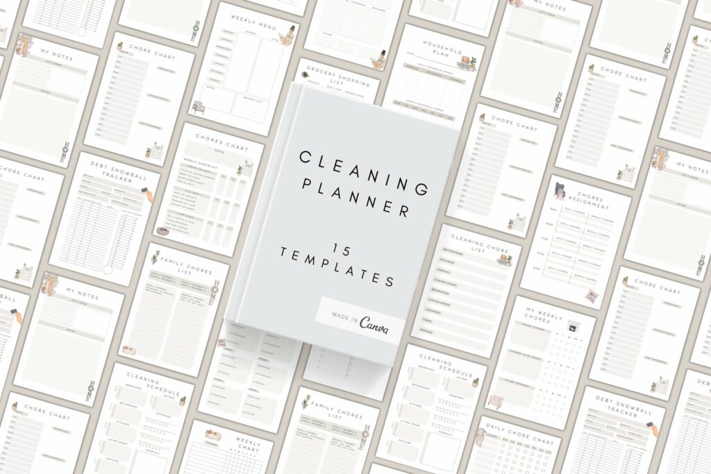 Printable Cleaning Planner & Tracker – MasterBundles