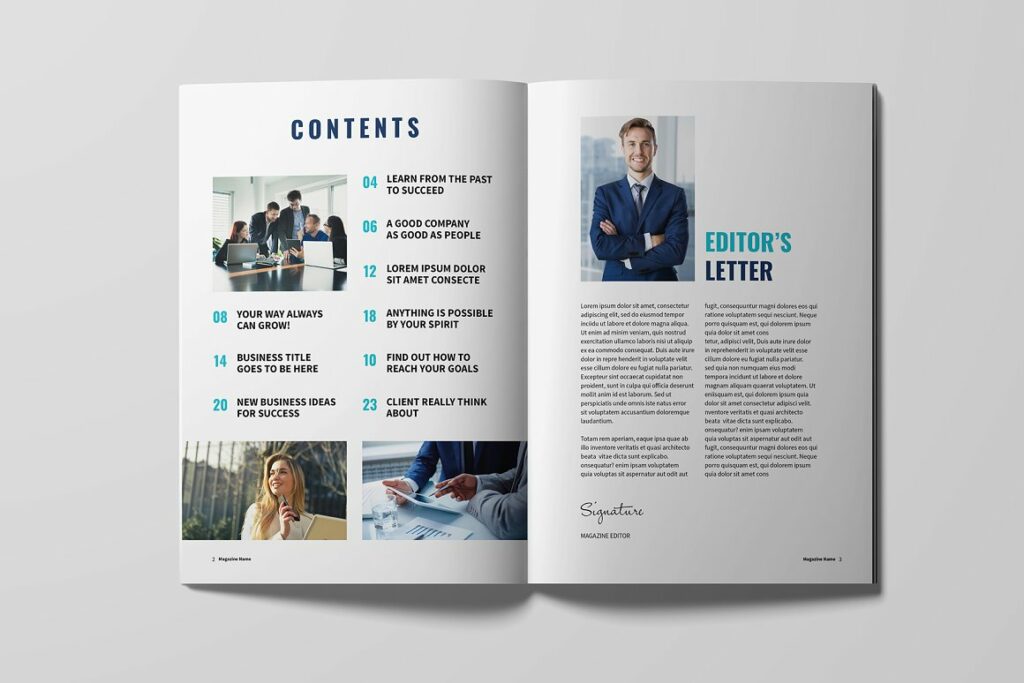 Business Magazine Template - MasterBundles