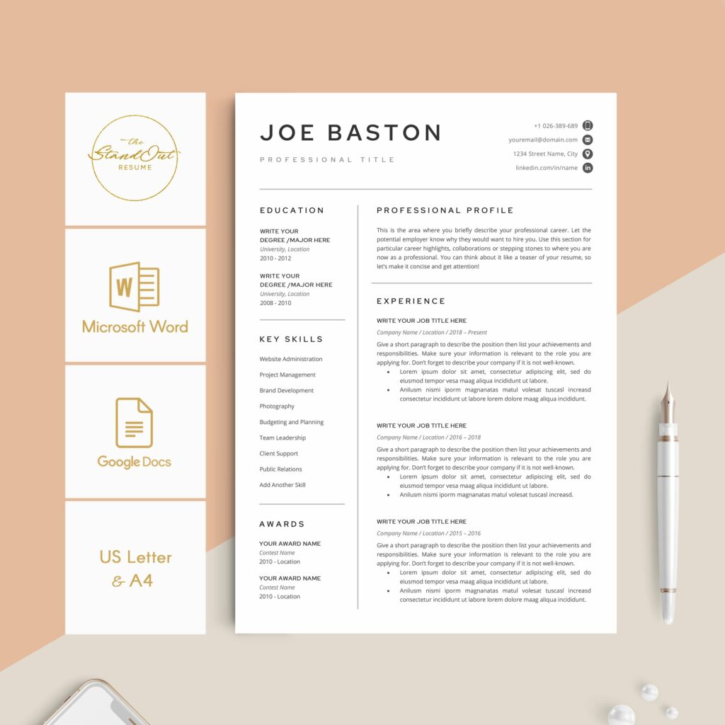 Resume/CV Template BUNDLE – MasterBundles