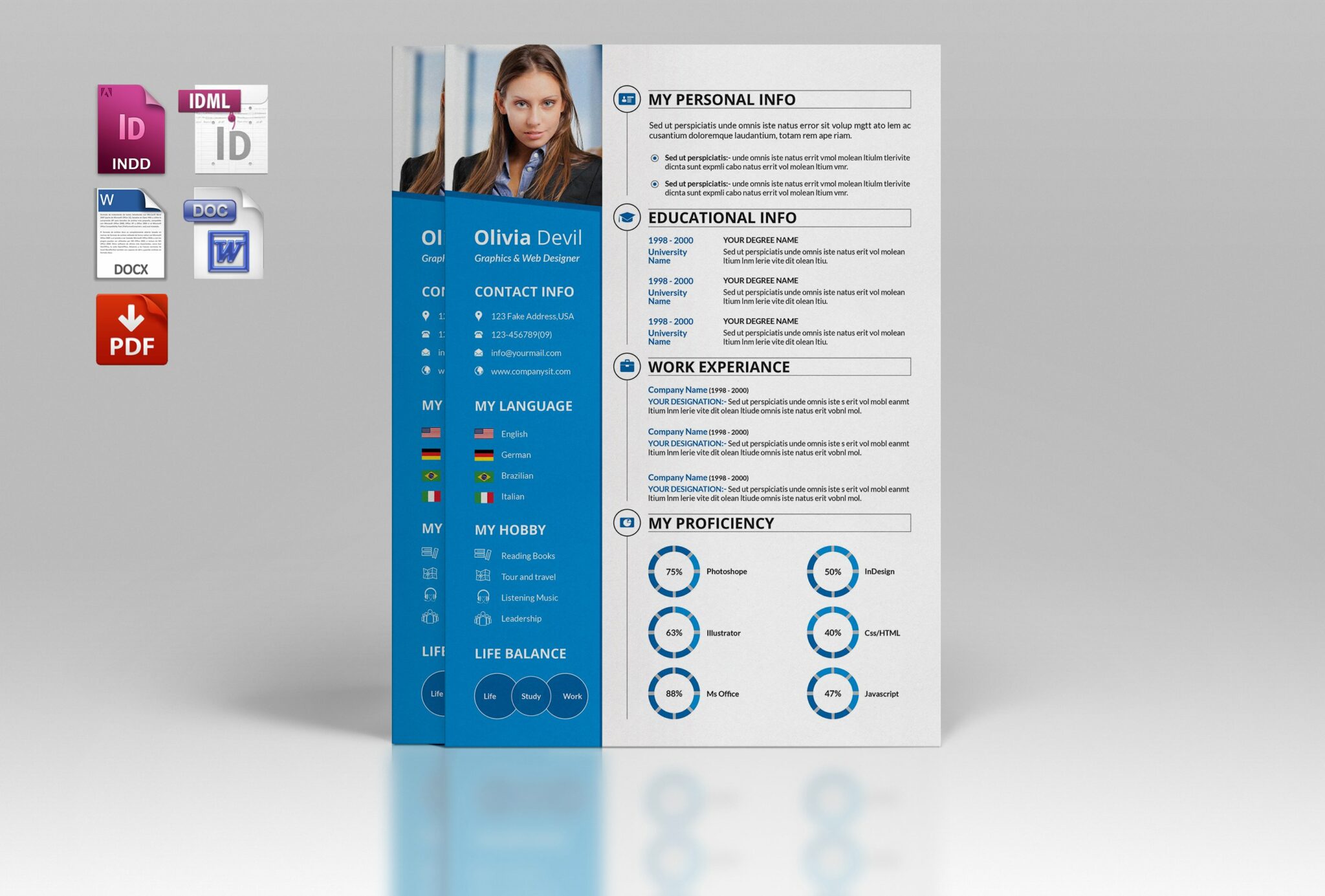 Resume Template & Cover Letter-V06 – MasterBundles
