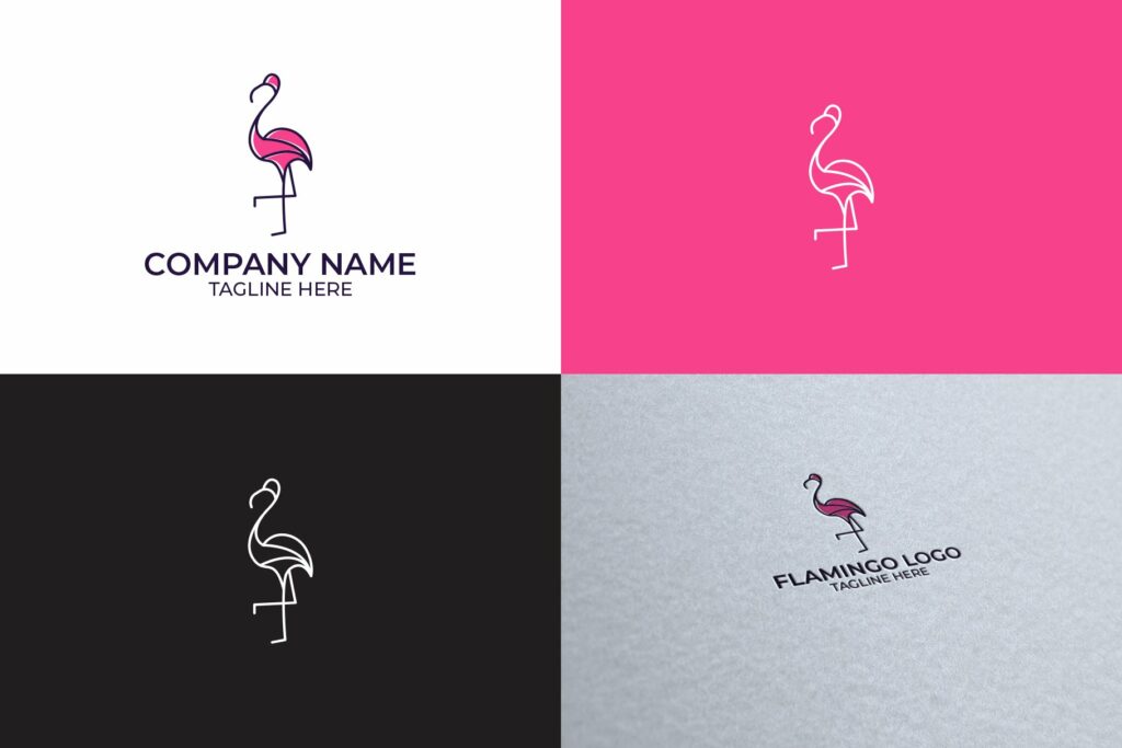 Flamingo Logo Design – MasterBundles