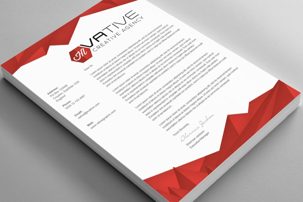 Creative Corporate Agency Letterhead – MasterBundles