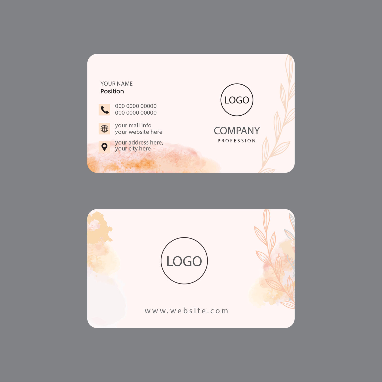 Beauty Business card Design - MasterBundles