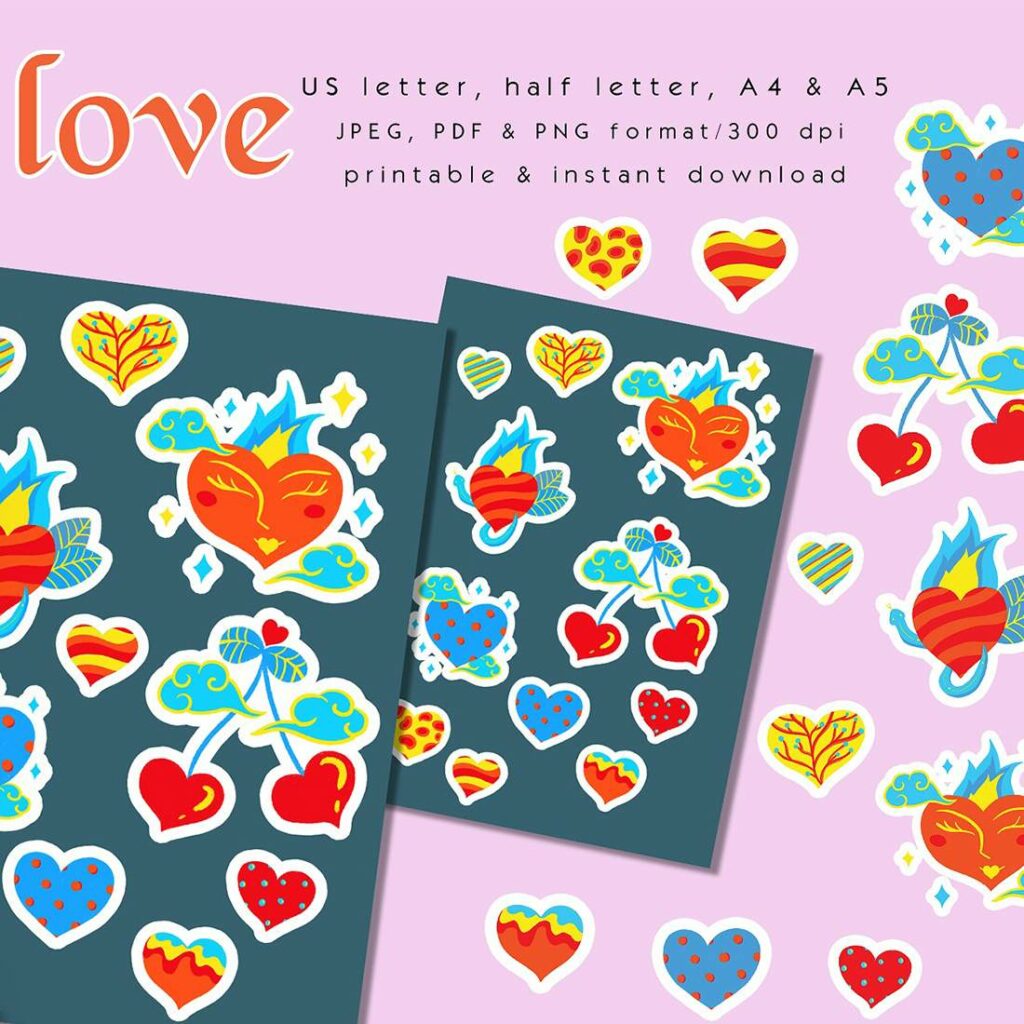 In LOVE Sticker Printable - MasterBundles