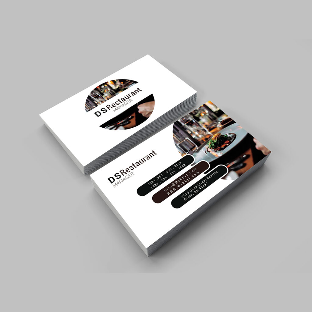 Restaurant business card design - MasterBundles