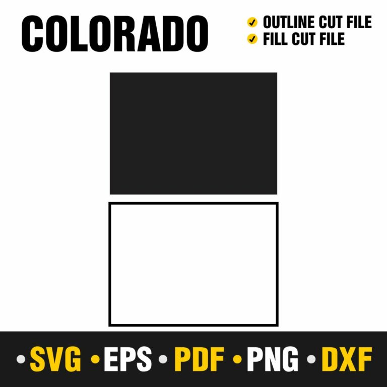 Colorado Map SVG, PNG, PDF, EPS & DXF - Colorado Vector Files - Perfect ...
