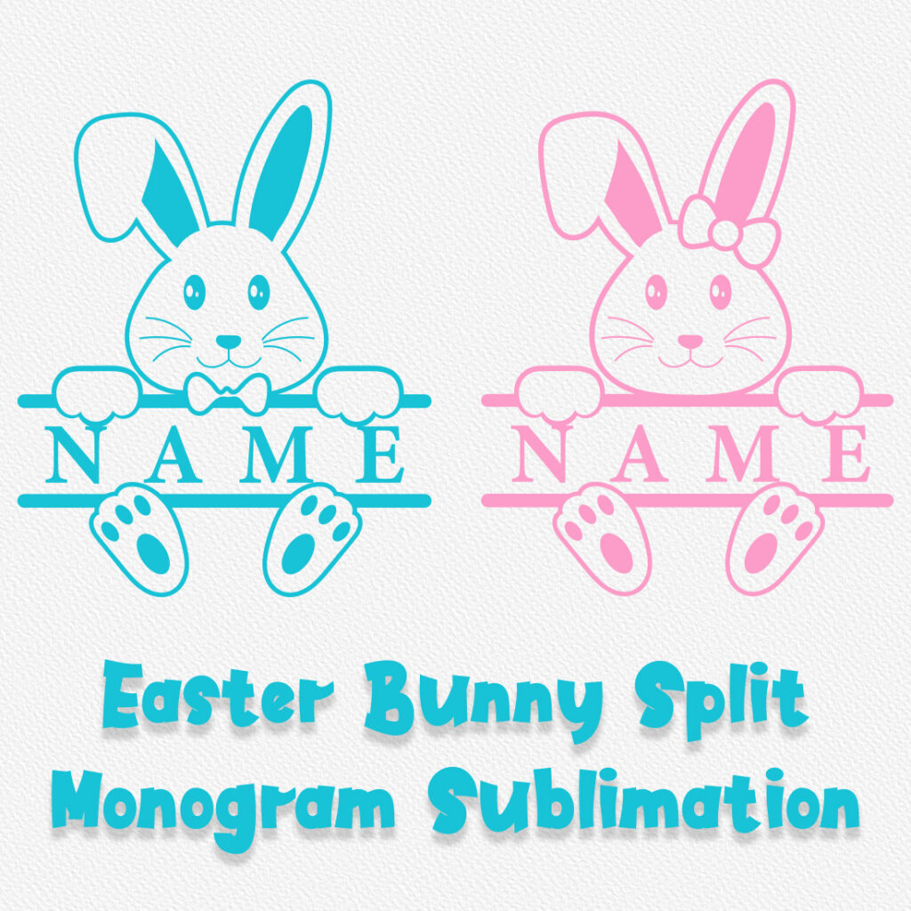 Easter Bunny Split Monogram Png Sublimation, Easter Bunny Png, Easter Png, Bunny split Png ...
