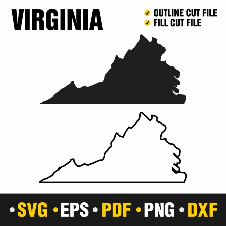 Virginia SVG, PNG, PDF, EPS & DXF - Virginia Vector Files - Perfect for ...