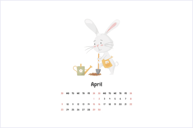 50+ Cute April Calendars 2023 - MasterBundles