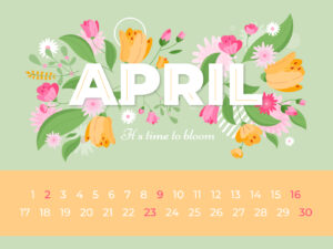 Free Printable April Calendar – MasterBundles