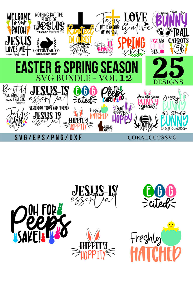 Easter And Spring SVG Bundle - 25 Cutting Files – MasterBundles