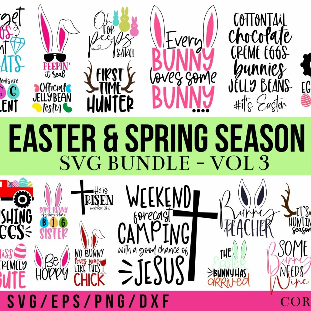 Spring Season & Easter SVG Bundle Design – MasterBundles