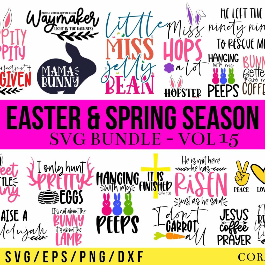 Cute Easter & Spring Season SVG Bundle - 25 Designs – MasterBundles