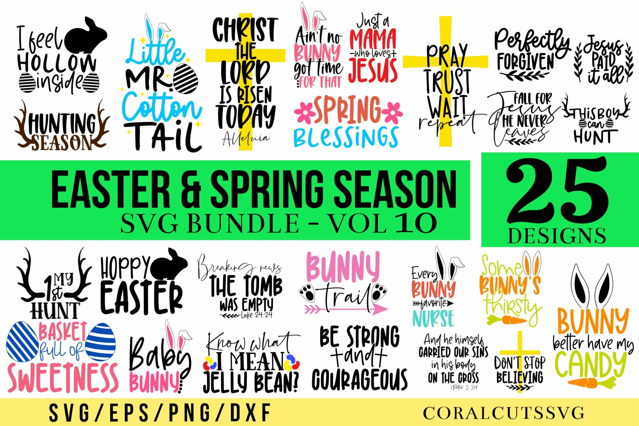 Easter & Spring Season Cutting Files Bundle – MasterBundles