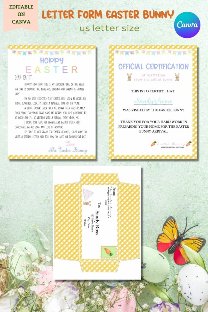 EDITABLE Letter from Easter Bunny - MasterBundles