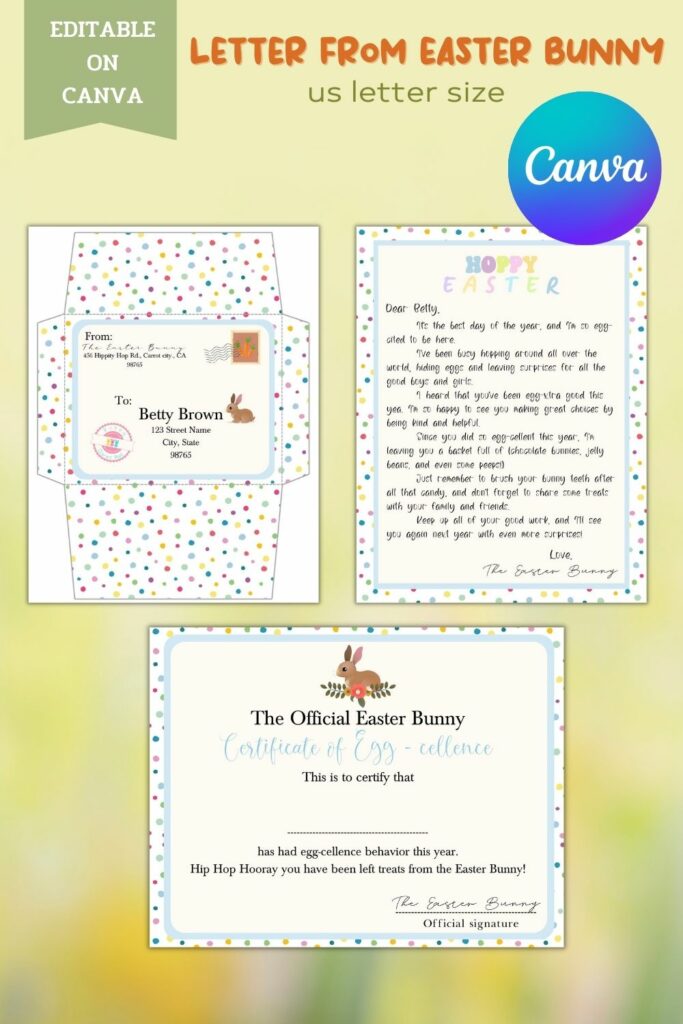 EDITABLE Letter from Easter Bunny - MasterBundles