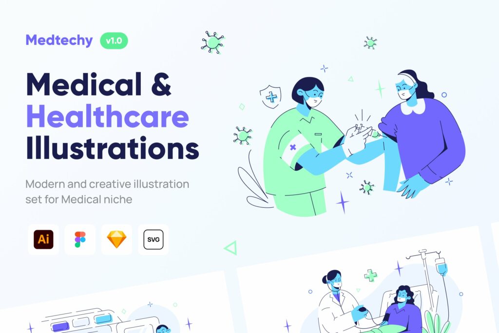 Medical Health Illustrations Set – MasterBundles