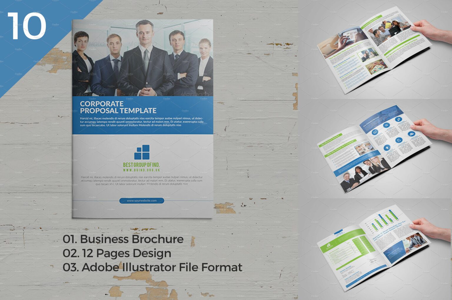 10 Multi-pages Brochure -Big Bundle – MasterBundles