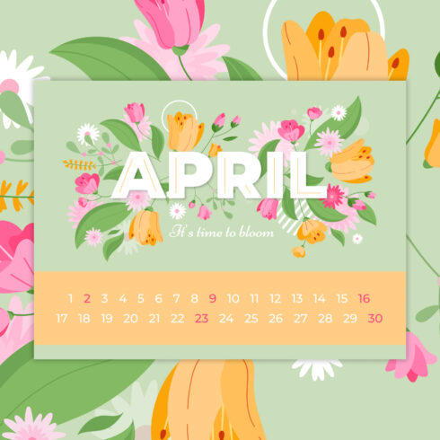 10 Free April Calendars – MasterBundles
